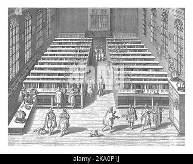 Library of the University of Leiden. Interior with the cupboards with ...
