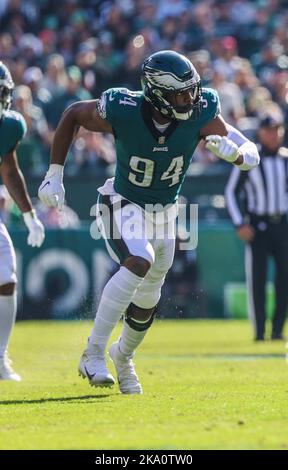 Philadelphia Eagles defensive end Josh Sweat (94) rushes against the ...