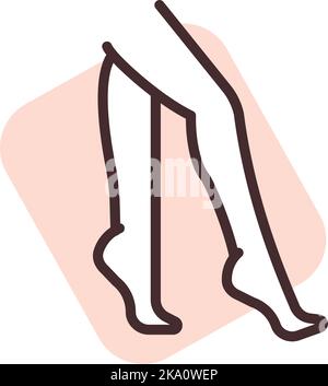 Vector illustration of human feet with toe tag, representing morgue ...