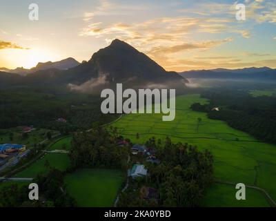 Aerial view of Mount Pulai, Baling Kedah during sunrise Stock Photo - Alamy