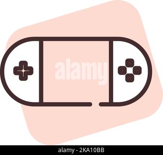Nintendo Switch video game console. Front view with transparent screen ...