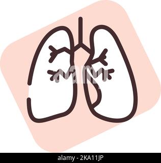 Lungs human icon vector illustration Stock Vector Image & Art - Alamy