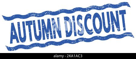 AUTUMN DISCOUNT text written on green-black rectangle stamp sign Stock ...