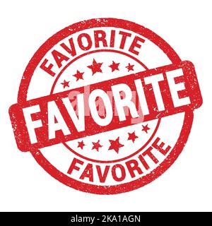 FAVORITE text written on red rectangle stamp sign Stock Photo - Alamy