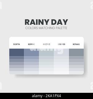 Color palette in Rainy Day colour theme collections. Color scheme or ...