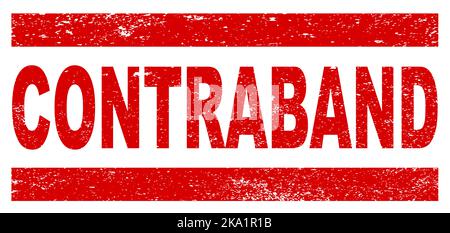 CONTRABAND red Rubber Stamp over a white background Stock Photo - Alamy