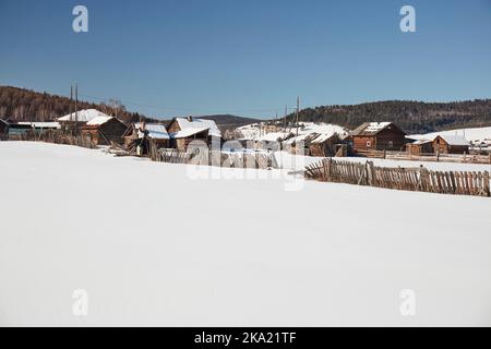 Siberian landscape in winter Stock Photo - Alamy