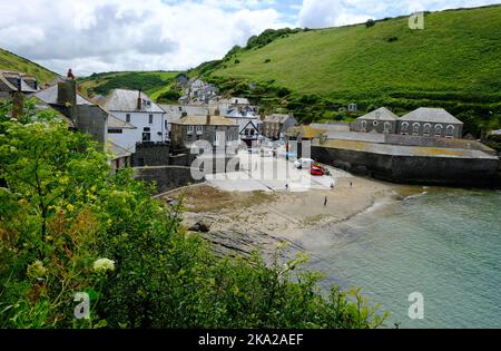 The pretty harbour village of Port Isaac made famous as the location ...