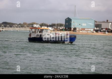 General views of the Hayling Island Ferry in Portsmouth, Hampshire, UK ...