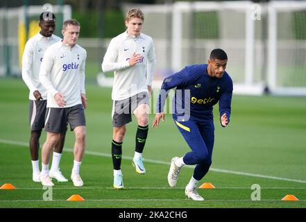 Tottenham Hotspur goalkeeper Brandon Austin catches the ball from a ...