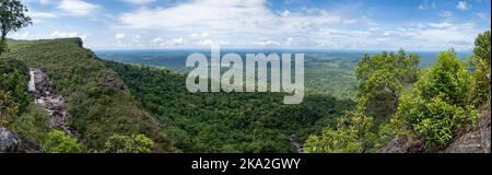 Precambrian sandstone at the top of the Tepui mountain. Tepequém ...