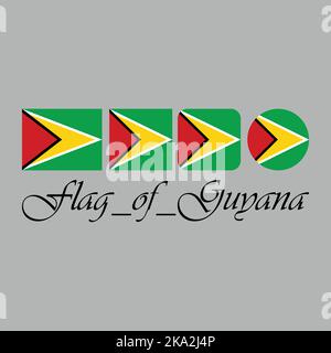South Africa and Guyana flags for official meeting against background of world map Stock Vector ...