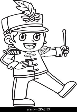 Mardi Gras Boy Marching Band Cartoon Clipart Stock Vector Image & Art ...