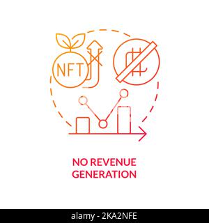 Revenue generation red concept icon. Income increase idea thin line ...