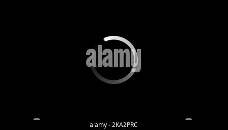 Circle shaped loading screen icon on the black screen Stock Photo - Alamy