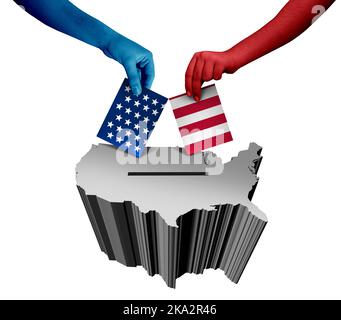Divided American Politics as a US election between conservative and ...