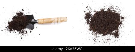 Black land for plant background. Top view Stock Photo - Alamy