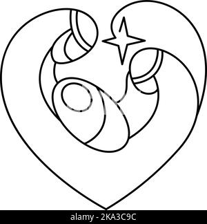 Church logo in continuous line drawing style. Line art of the church ...