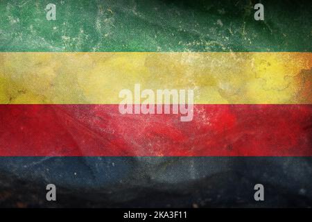 flag of Bantu peoples Bamileke people at cloudy sky background ...