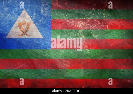 flag of Bantu peoples Bubi people at cloudy sky background, panoramic ...