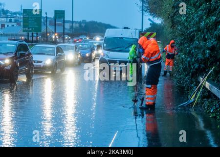 Blackpool, Cork, Ireland. 31st Oct, 2022. Met Éireann has issued an ...