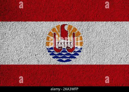 French Polynesia flag on texture. Concept collage Stock Photo - Alamy