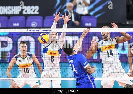 Simone Gianelli, Gianluca Galassi (Italy) against France. Volleyball ...