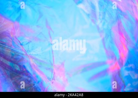 Transparent holographic wrinkled polyethylene background. Holographic ...