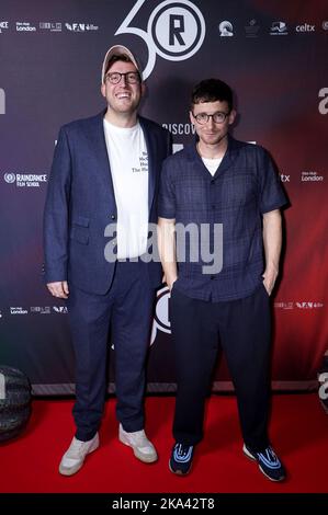 Finn Bruce and Brook Driver attending the world premiere of Swede ...
