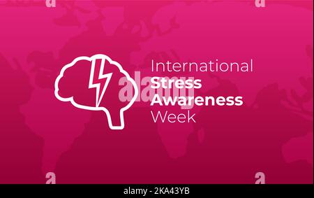 International Stress Awareness Week Background Banner Illustration ...