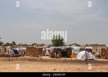 Refugee camp in Africa, full of people who took refuge due to ...