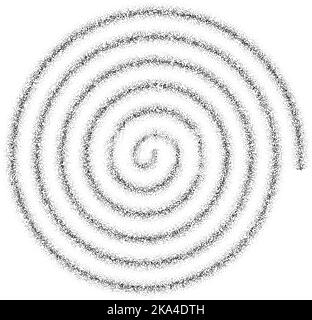 Dotted swirl. Hypnotic dot helix. Loop symbol isolated on white ...
