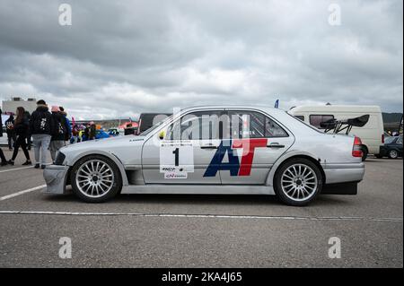 Mercedes AMG W202 DTM on the race track Stock Photo - Alamy