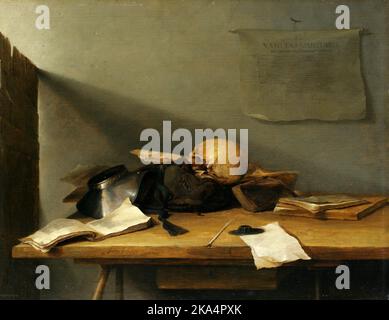Vanitas still life with skull books and fruit 1630 Harmen steenwijck 1612 1666 Netherlands ...