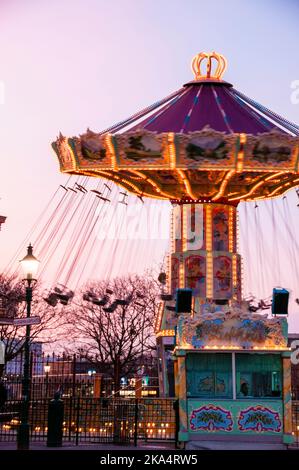 Liftikus Carousel in Prater Park in Vienna Stock Photo - Alamy