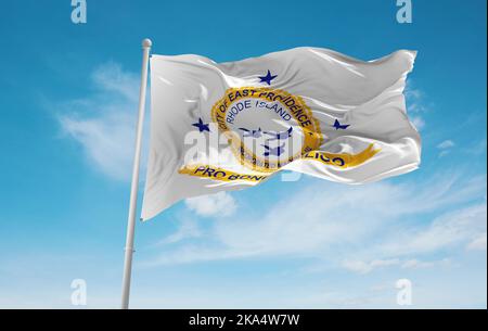 official flag of East Providence, Rhode Island untied states of America ...