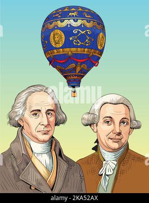 Joseph-Michel Montgolfier and Jacques-Étienne Montgolfier were aviation ...