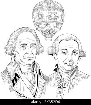 Joseph-Michel Montgolfier and Jacques-Étienne Montgolfier were aviation ...