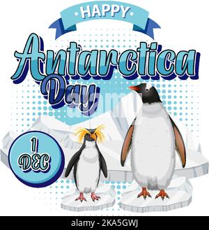 World Penguin Day Poster template, 25th April, cute Penguins ...