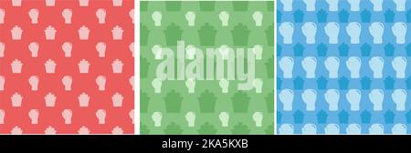 Set of Boxing Day Sale Seamless Pattern Design with Glove and Gift Box ...