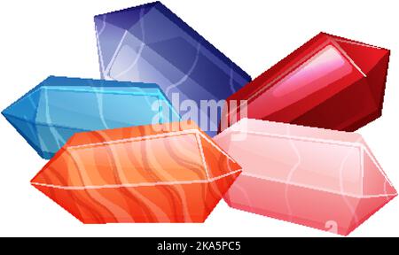 Pile of gemstones and crystals illustration Stock Vector Image & Art ...