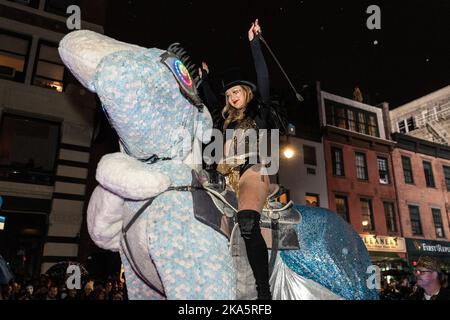 Atmosphere during 49h New York City Halloween parade in the Village on ...