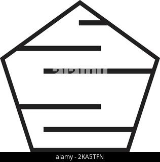 Abstract pentagon maze logo illustration in trendy and minimal style ...