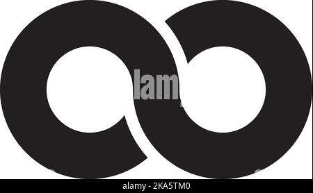 Abstract crossed circle logo illustration in trendy and minimal style ...