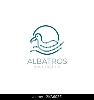 Albatros logo design vector illustration Stock Vector Image & Art - Alamy