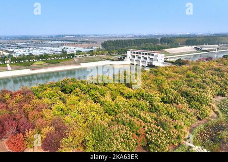 HUAI'AN, CHINA - NOVEMBER 1, 2022 - Aerial photo of Hongze Station on ...