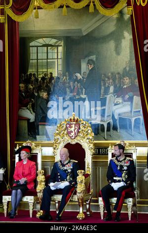 Oslo, Norway 20151002. The Norwegian Parliament's "Stortinget" opening ...
