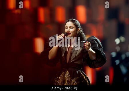 Tunisian artist Emel Mathlouthi on stage during the annual Nobel Peace ...