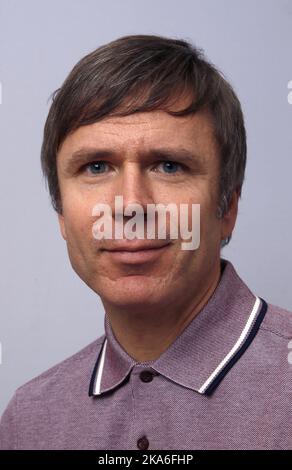 OSLO, Norway 20160112. Film director Arild Frolich (t.h.) and actor ...