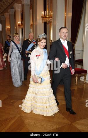Oslo, Norway 20160523. King Harald (pictured) and Queen Sonja welcomes ...
